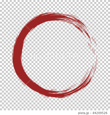 Red Japanese-style image line circle material - Stock Illustration ...