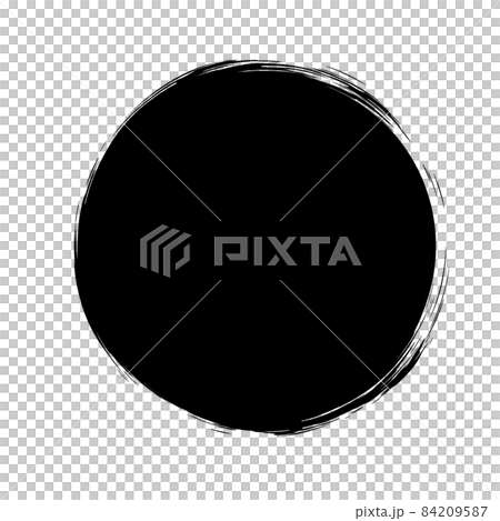 Black Japanese-style circle material - Stock Illustration [84209587 ...