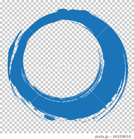Blue Japanese-style image line circle material - Stock Illustration ...