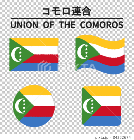 Illustration of the flag of the Comoros Union - Stock Illustration ...