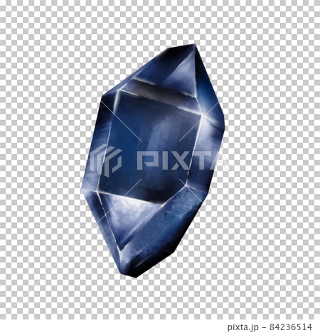 Beautiful blue mineral ore, watercolor style,... - Stock Illustration ...