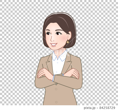 Beige suit women - Stock Illustration [84258729] - PIXTA
