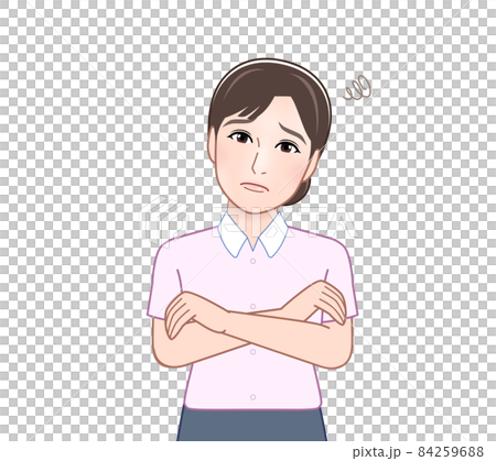 A woman with a gentle impression - Stock Illustration [84259688] - PIXTA
