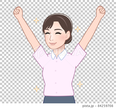 A woman with a gentle impression - Stock Illustration [84259708] - PIXTA