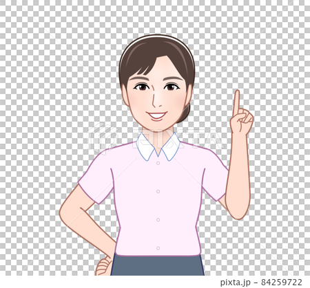 A woman with a gentle impression - Stock Illustration [84259722] - PIXTA