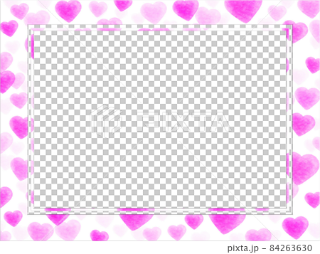 Pink heart picture frame frame - Stock Illustration [84263630] - PIXTA