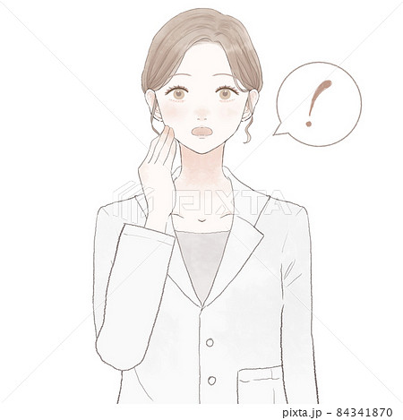 驚いている女性医師のイラスト素材 [84341870] - PIXTA
