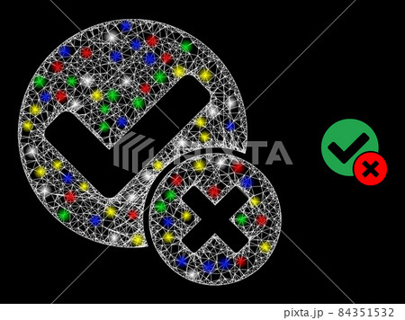 Shiny Irregular Mesh False Positive Iconのイラスト素材 [84351532] - PIXTA