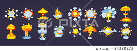 Animation for game of explosion effect. Frame...のイラスト素材 [84380872] - PIXTA