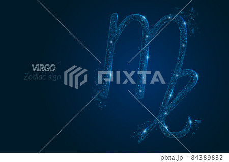 Abstract futuristic image of virgo zodiac sign....のイラスト素材 [84389832] - PIXTA