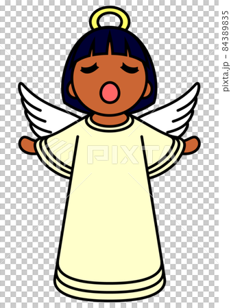 Angel singing with open arms - Stock Illustration [84389835] - PIXTA