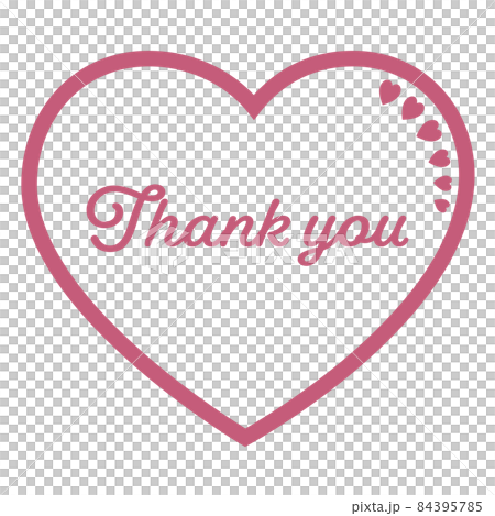 Decorative heart symbol and thank you letter - Stock Illustration ...