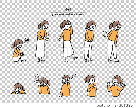PMS female illustration set - Stock Illustration [84398389] - PIXTA