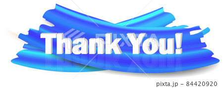 Thank you poster with spectrum brush strokes on...のイラスト素材 [84420920 ...