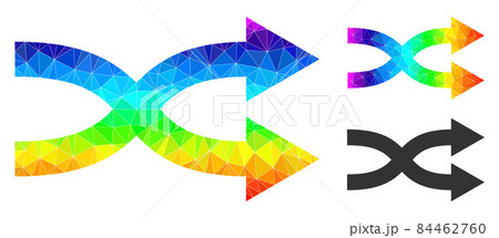 Vector Triangle Filled Shuffle Arrows Right...のイラスト素材 [84462760] - PIXTA