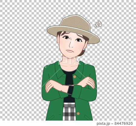 Woman in a spring coat - Stock Illustration [84476920] - PIXTA