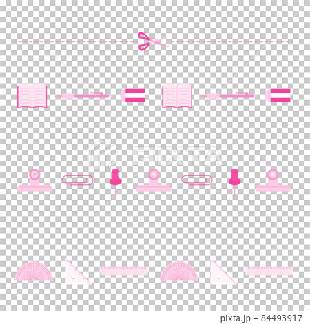 Simple and flat stationery illustration line - Stock Illustration ...