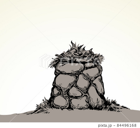 Stone Altar. Vector drawingのイラスト素材 [84496168] - PIXTA