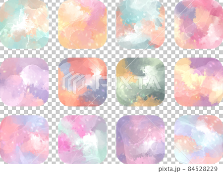 Space gradation rounded square set vector material - Stock Illustration ...