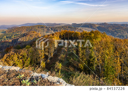 Kalich medieval castle ruins on the mountain...の写真素材 [84537226] - PIXTA