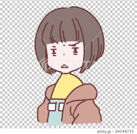 A woman looking with a suspicious look - Stock Illustration [84549733 ...