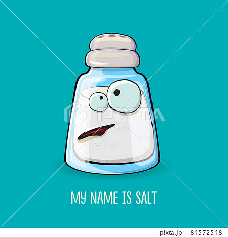 Cute cartoon salt shaker with smiling faces...のイラスト素材 [84572548] - PIXTA