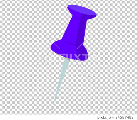 Purple thumbtack - Stock Illustration [84597492] - PIXTA