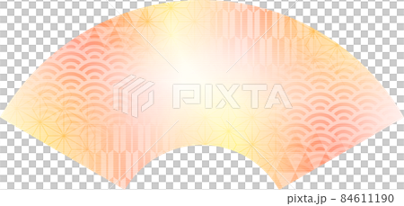 Red fluffy pattern fan-shaped background - Stock Illustration [84611190 ...