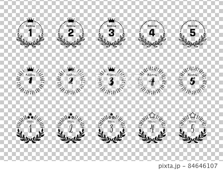 Hand-painted ranking batch Simple 1 - Stock Illustration [84646107] - PIXTA