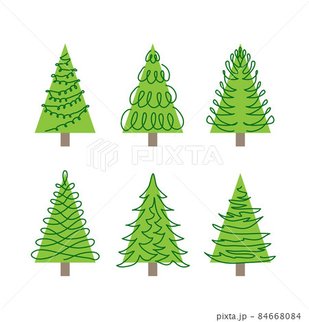pine tree drawing cartoon