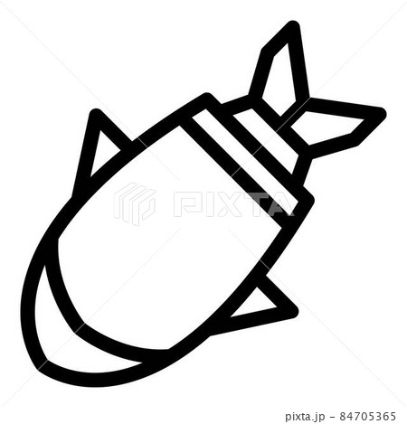 Atomic bomb icon, outline styleのイラスト素材 [84705365] - PIXTA