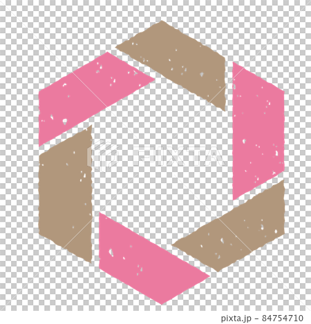 Japanese style print stamp hexagon - Stock Illustration [84754710] - PIXTA