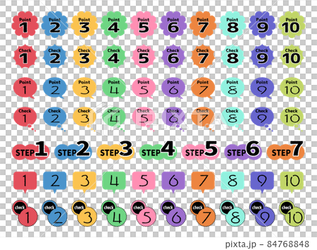 Numeric icon set - Stock Illustration [84768848] - PIXTA
