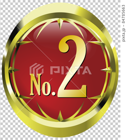 No2 Golden Earth Emblem Red - Stock Illustration [84785663] - PIXTA