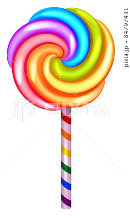 Rainbow Lollipops Clipart