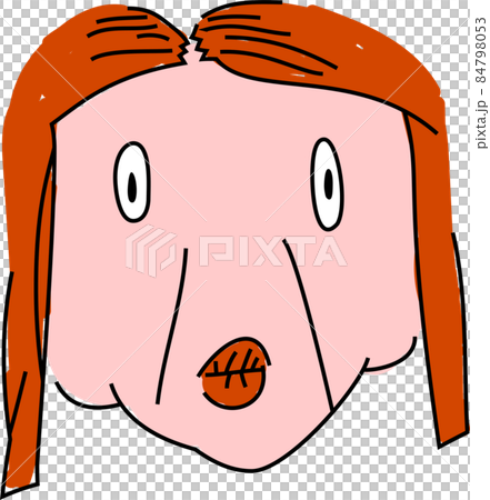 Ragged human face Unique hand-painted - Stock Illustration [84798053 ...