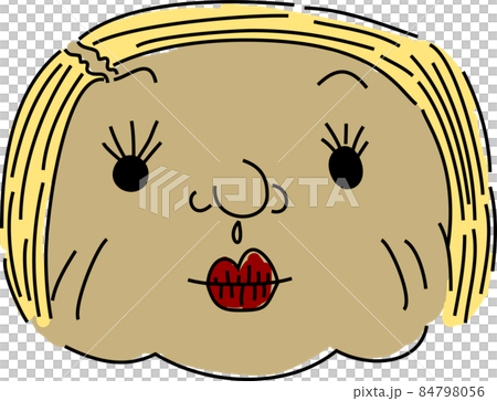 Ragged human face Unique hand-painted - Stock Illustration [84798056 ...