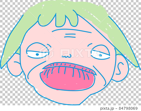 Ragged human face Unique hand-painted - Stock Illustration [84798069 ...