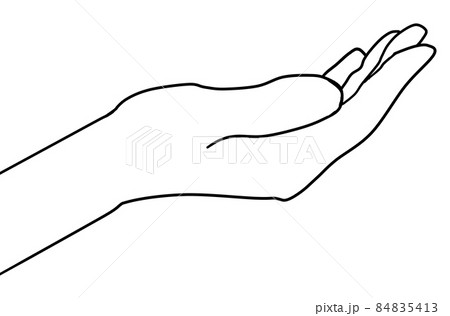 透過したかざす手のイラストのイラスト素材 [84835413] - PIXTA