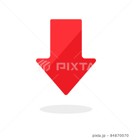 Red Down Arrow Icon