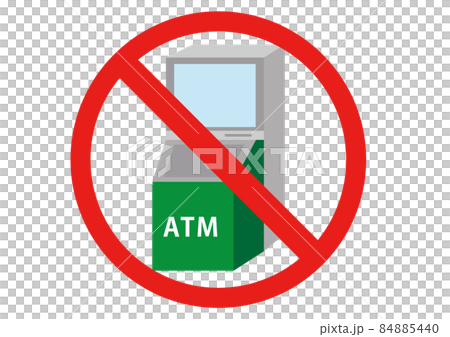 ATM prohibited (transfer prohibited, deposit... - Stock Illustration ...