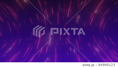 Image of light trails over colourful spotsのイラスト素材 [84900123] - PIXTA