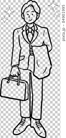 Freshers male illustration material line... - Stock Illustration ...