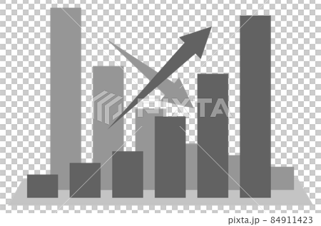 Contrast illustration of increase graph and... - Stock Illustration ...