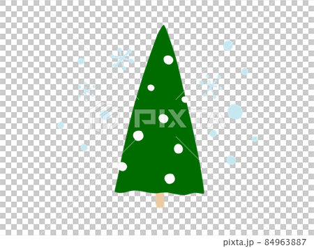 Cute Christmas trees, snow and crystals /... - Stock Illustration ...