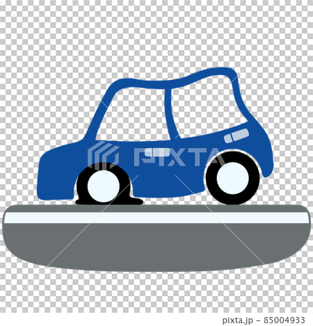 Illustration of a car and a road that stops... - Stock Illustration ...