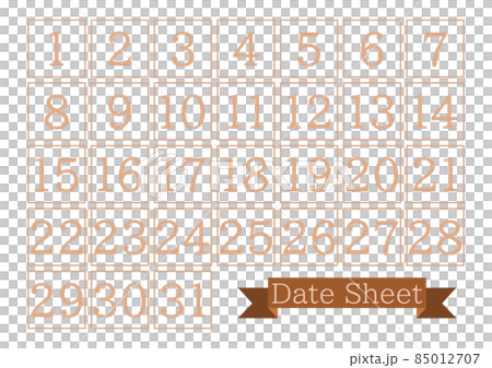 Date sheet template material - Stock Illustration [85012707] - PIXTA
