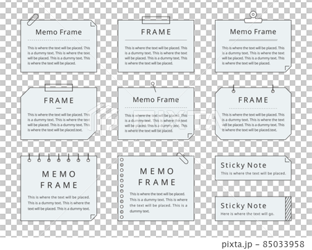 Illustration set of memo frame. Simple, line... - Stock Illustration ...