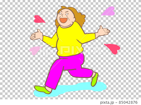 Manic state: A woman full of versatility - Stock Illustration [85042876 ...