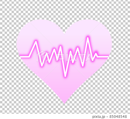 Pulse heart (pink) - Stock Illustration [85048548] - PIXTA